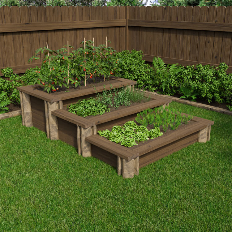MM Concrete | 4' x 6' Three Tier Raised Garden Bed